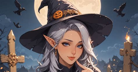 巨乳 Halloween Darkelf Witch Dark Hahamanのイラスト Pixiv