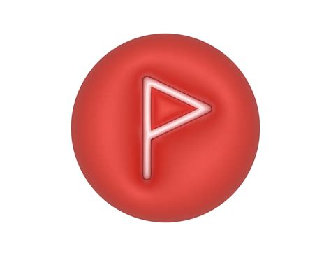 Flag Red Circle Button Transparent Background PNG