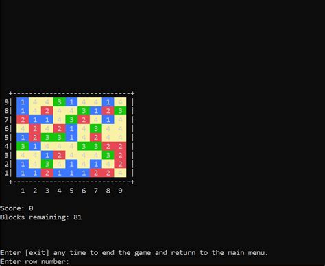 GitHub G Cpp Collapse Block Game Collapse Block Game Console Edition Written In C