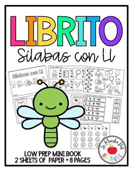 Librito de Sílabas con Ll by La Maestra Pati Bilingue TPT