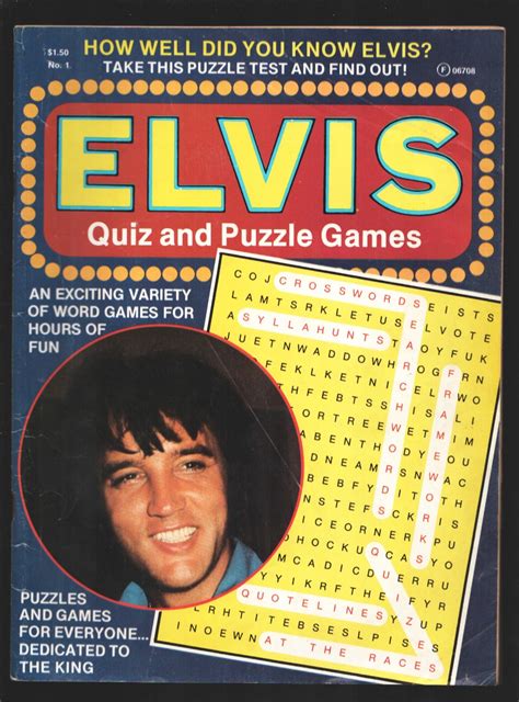 Elvis Quiz Puzzle Games St Issue Elvis Pix Info Puzzles