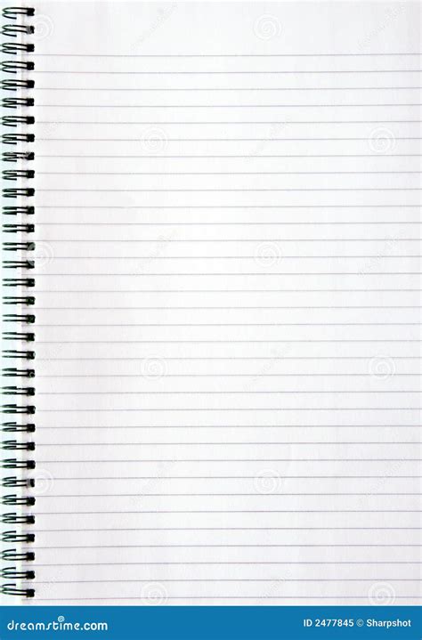 Notebook With Lined Paper Stock Image Image Of Page Notebook 2477845
