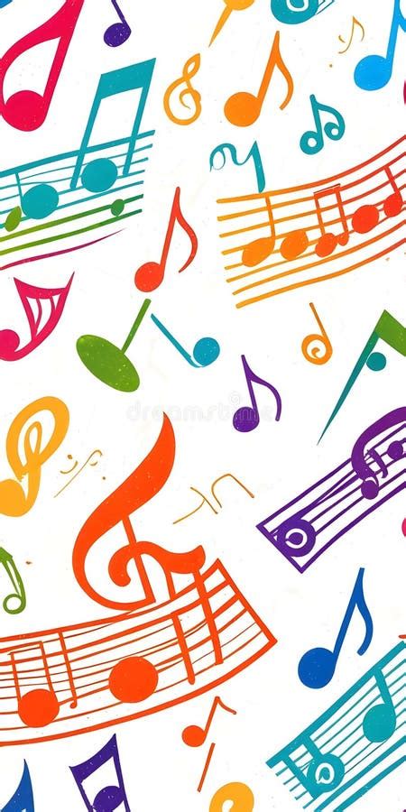 Music Notes Seamless Pattern In Vector Format Stock Illustration
