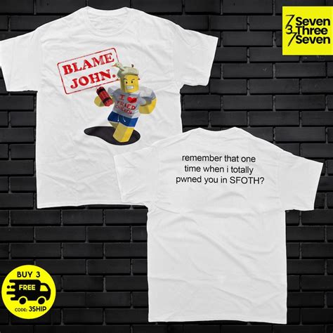 Shedletsky Blame John T Shirt Etsy