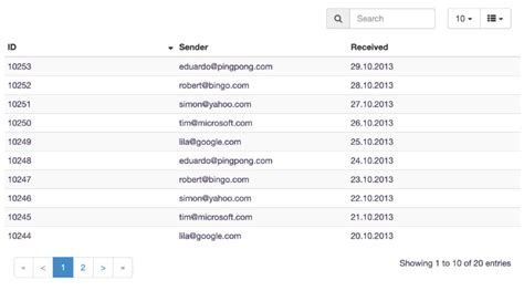jQuery BootgridBootstrapのtableにソートや検索機能ページネーションなどが付与できるjQuery