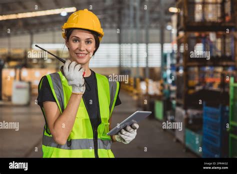 Portrait Working Woman Staff Worker Inventory Management Supervisor