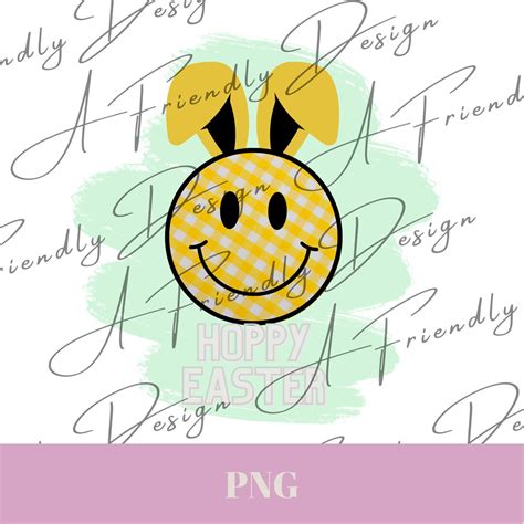 Easter Bunny Smiley Png Hoppy Easter Smiley Face Png Digital