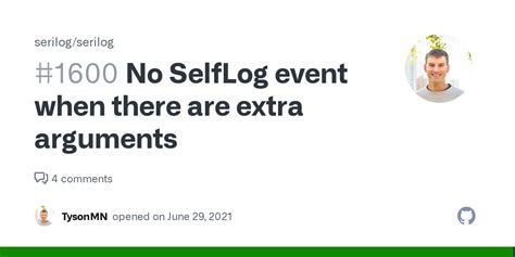 No Selflog Event When There Are Extra Arguments Issue Serilog Serilog Github