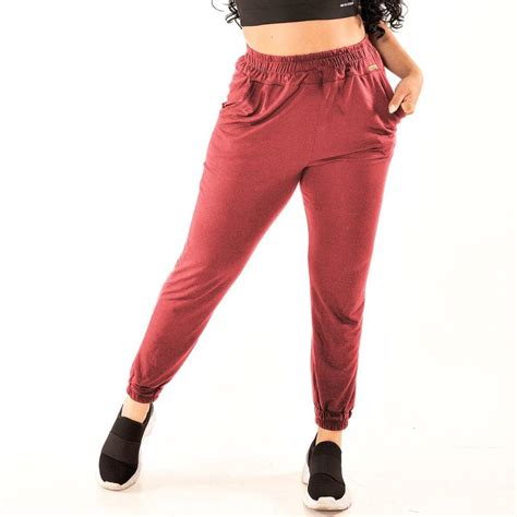 Calça Feminina Jogger Bolso Viscolycra Lisa Tarelles T0570 Calça