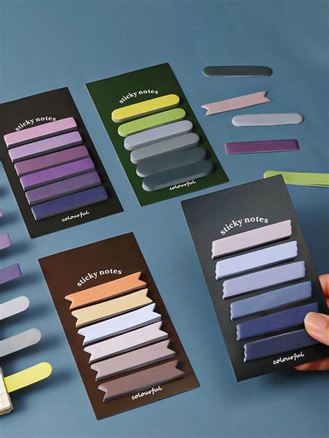 4pcs Mixed Color Sticky Index Tab Simple Multi Purpose Writable Index Tab For Page Marking