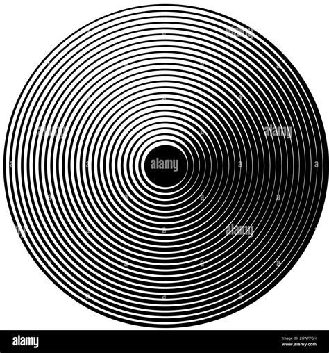 Concentric Radial Radiating Circles Rings Stock Vector Illustration Clip Art Graphics