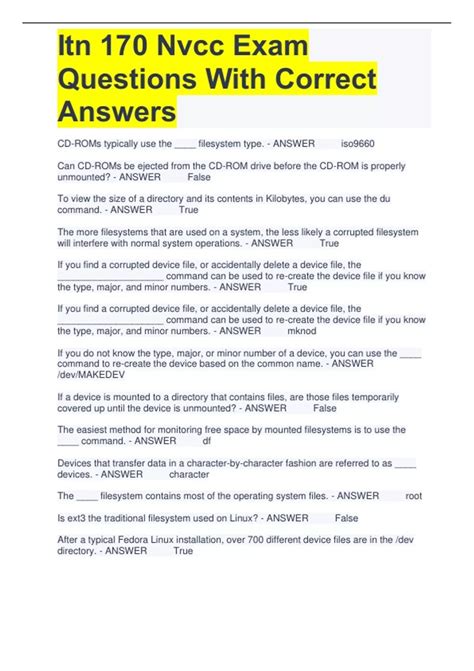Itn 170 Nvcc Exam Questions With Correct Answers Itn 170 Nvcc Stuvia Us