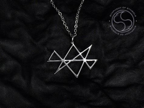 Midas Star Pendant And Necklace In Stainless Steel Reiki Symbols Star