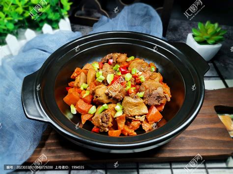 胡萝卜烧鸡 中国菜系 食品餐饮 摄影素材 汇图网www huitu