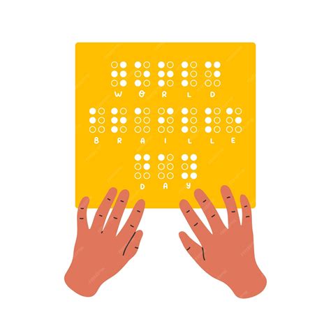 Premium Vector World Braille Day Sign Message Written In Braille