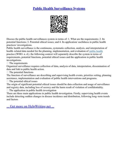 Public Health Surveillance Systems Pdf