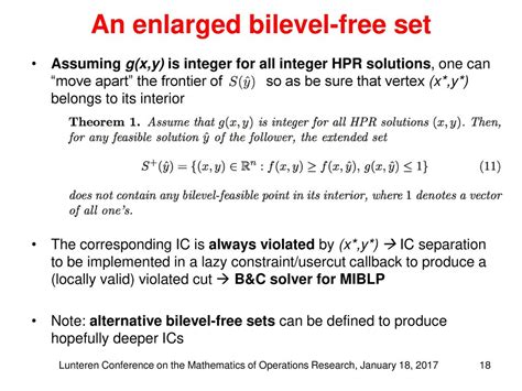Exact Algorithms For Mixed Integer Bilevel Linear Programming Ppt