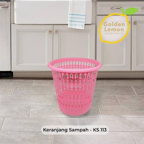 Jual Keranjang Sampah Pink Tempat Sampah Pink Ks113 Shopee Indonesia