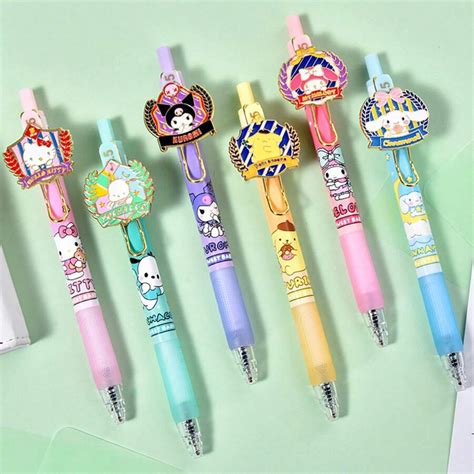 Sanrio Sanrio Series Multi Color Push Button Gel Ink Pen SHEIN UK