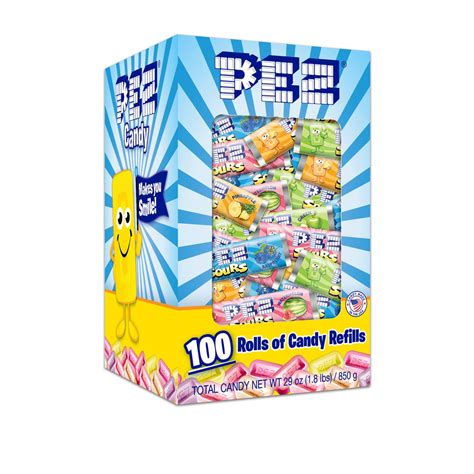 Sour Mixed Pack Pez Candy Refills In Display Box 100 Rolls Pez Official Online Store