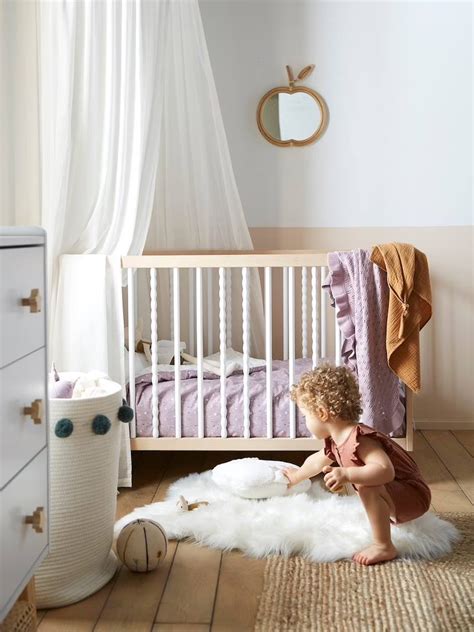 Lit Bébé à Barreaux PÉpite Blanc Pas Cher Lit Bébé Vertbaudet