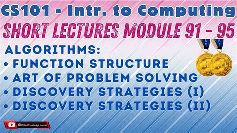 Cs101 Short Lectures Module 91 95 Introduction To Computing