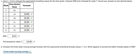 solved consider the following time series data week 1 2 3 4