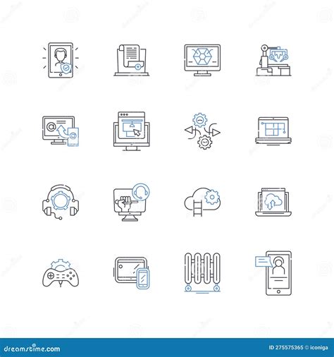 Information Assurance Linear Icons Set Encryption Cybersecurity Risk