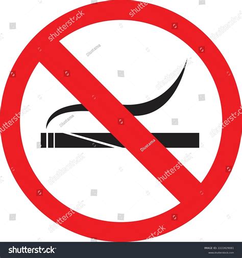 No Smoking Signage Pictogram Vector Illustration Stock Vector Royalty