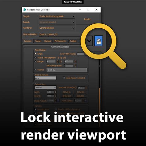 Lock Interactive Render Viewport Cgtricks