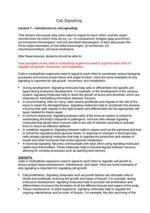 Lecture 2 Summary Notes Lecture 2 Summary Notes Learning Outcomes