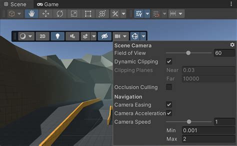 씬 뷰 카메라 Unity 매뉴얼