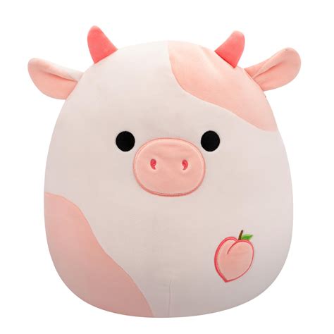 Squishmallows Original Lilaz Peach Cow De 14 Pulgadas Peluche Oficial De Jazwares