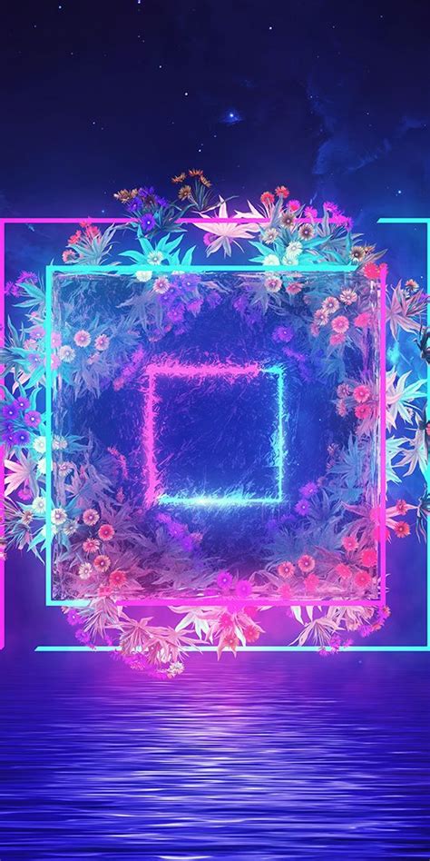 Завантажити шпалери на робочий стіл ПК Світло Синій Туманність Неон Художній безкоштовно