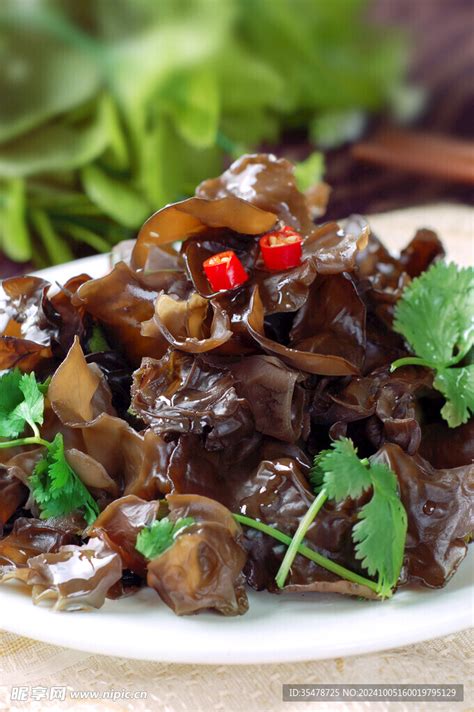 巧拌木耳摄影图 传统美食 餐饮美食 摄影图库 昵图网