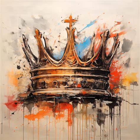 Premium Ai Image Water Color Kings Crown Artwork