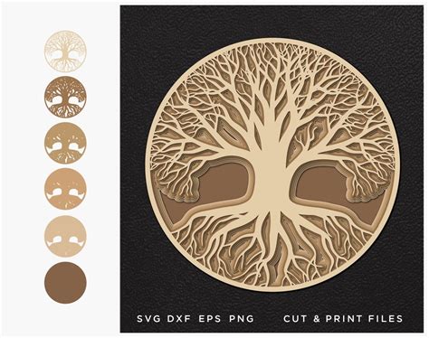 Tree Of Life Tree Of Life Svg Tree Cut File SVG By Layers CNC Plan Layered Svg Engraving