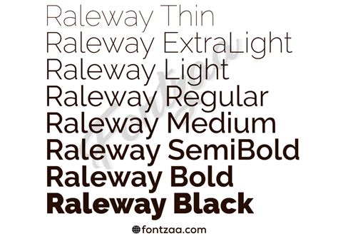 Raleway Font Fontzaa Exclusive Fonts Library