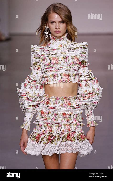 Model Dasha Khlystun Walks On The Runway During The Zimmerman Fashion