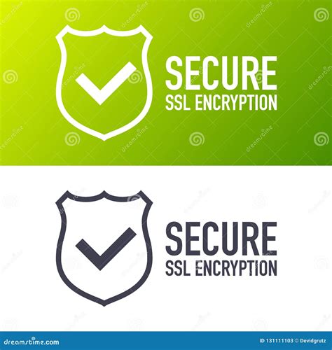 Secure Connection Icon Vector Illustration Isolated On White Background Flat Style Secured Ssl
