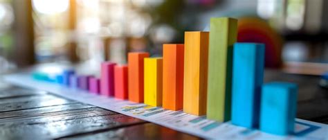 Colorful Bar Graph Displaying Data Analytics On A Desk Premium Ai Generated Image