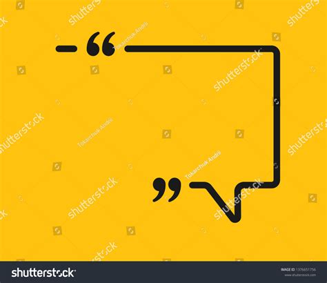 Vector Template Blank Rectangle Quote Speech Stock Vector Royalty Free