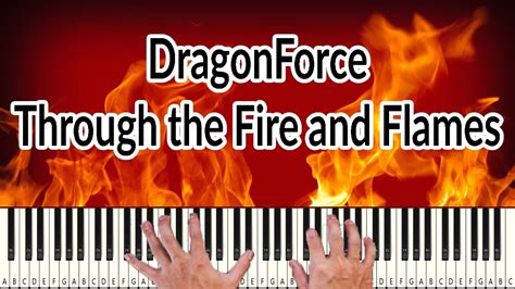 Through The Fire And Flames Dragonforce Piano Tutorial Youtube
