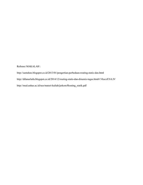 Routing Dynamic Dan Routing Static Pengertian Perbedaan Contoh Dan Manfaat Pdf