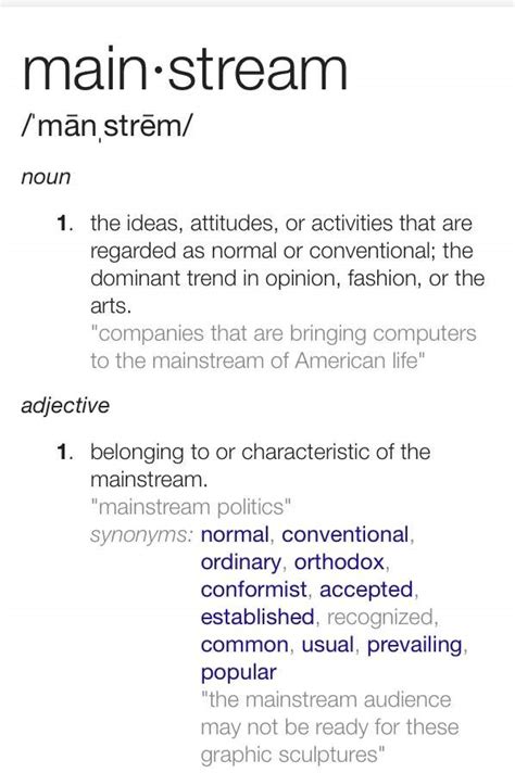 Mainstreaming Meaning