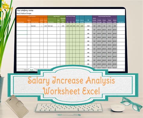 Salary Increase Template Excel Compensation Metrics Calculations Time Saving Templates