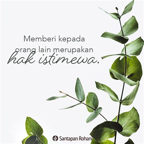 Memberi Kepada Orang Lain Merupakan Hak Istimewa Santapan Rohani