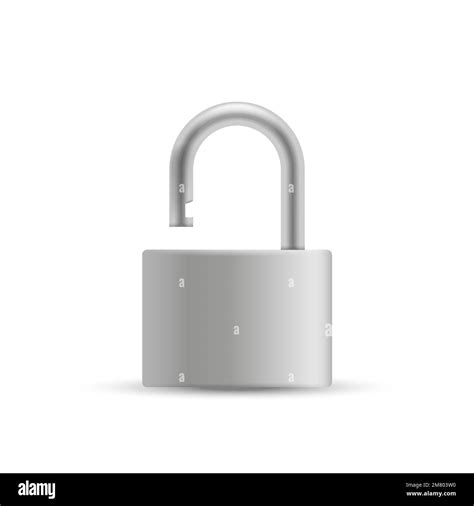 Realistic Padlock Isolated On White Background Vector Illustration Eps Stock Vector Image