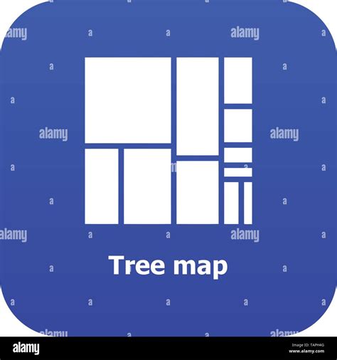 Tree Map Icon Blue Vector Stock Vector Image Art Alamy