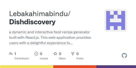 Github Lebakahimabindu Dishdiscovery A Dynamic And Interactive Food